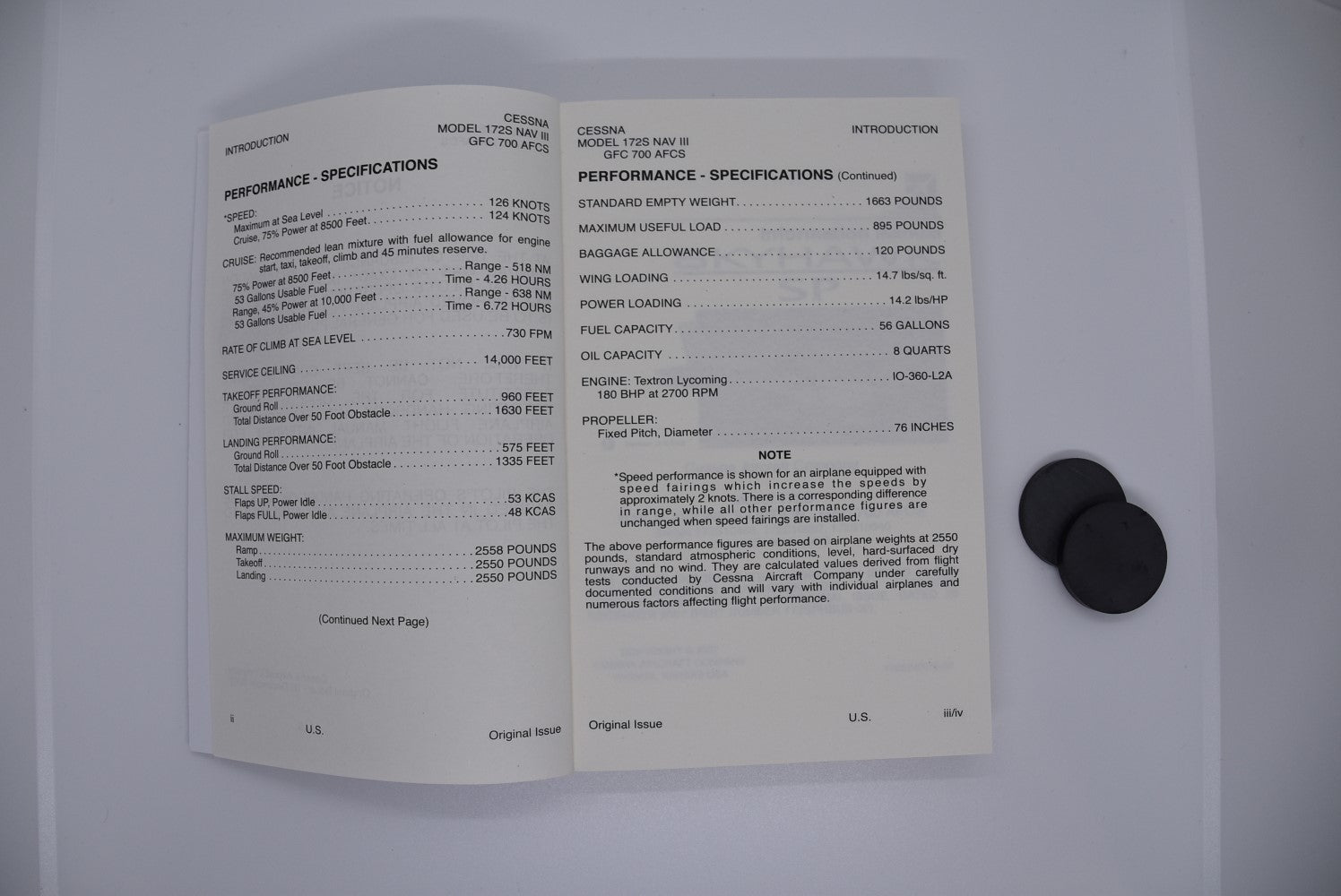 Cessna 172S G1000 Pilot Operating Handbook (Total 308 Pages) 172S NAV ...